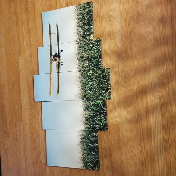 Wall Decor | 5piece Air Plane In Corn Field Canvas 24x43 | Poshmark